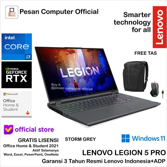 Jual Legion 5 Pro - 5NID INTEL CORE i7 12700H RAM 16GB SSD 1TB RTX 3060 ...