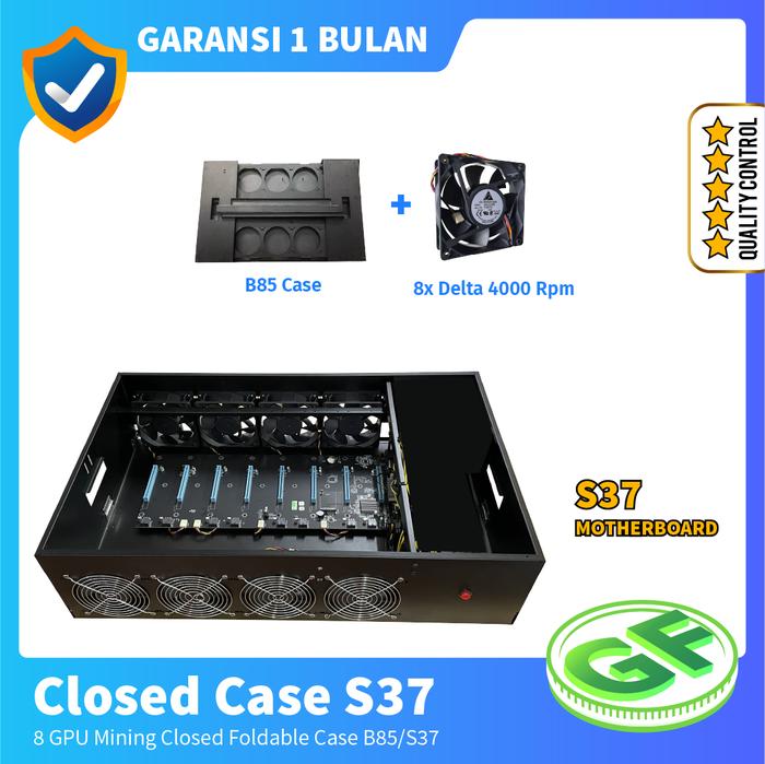 Jual Closed Case S37 Foldable Casing S37/B85 Mining Rig 8 GPU ATX ...