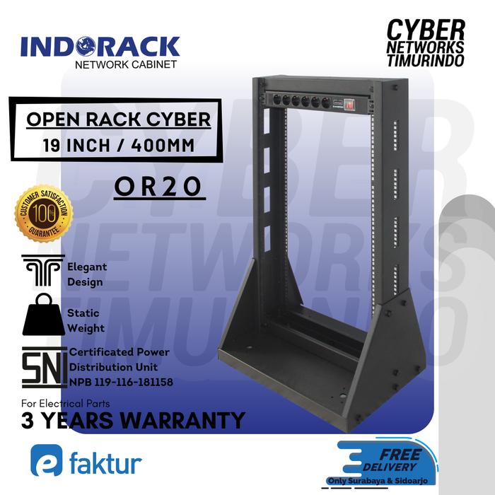 Jual OPEN RACK INDORACK 20U 19INCH RAK SERVER INDORACK - Kota Bandung ...