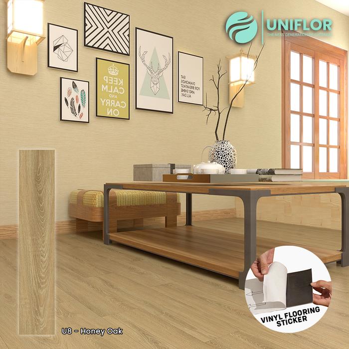 Jual Lantai Vinyl STICKER-Marvel Flooring Tebal 2mm-Lantai Kayu Varnesse 2 - unflor u8 - Kota ...