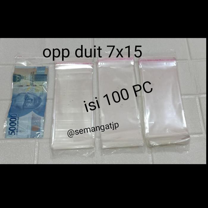 Jual Plastik OPP uk 7x15 plastik opp lem buket uang money bouquet isi100pc - Jakarta Barat ...