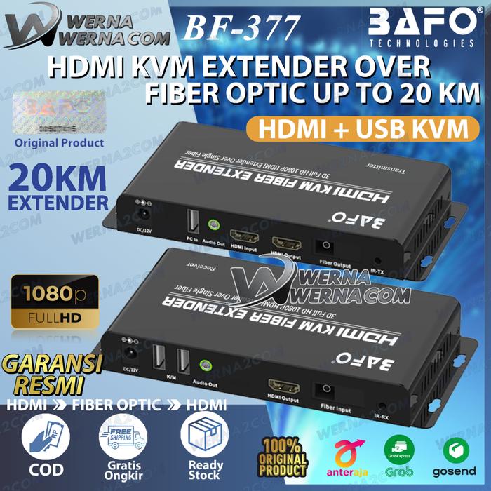 Jual BAFO HDMI + KVM Extender over via fiber optic up to 20KM BF 377 ...