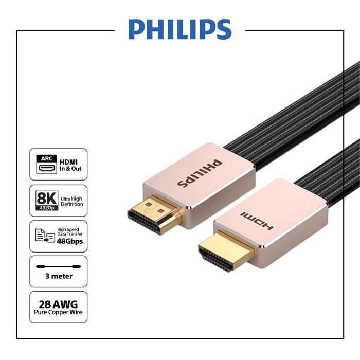 Promo Philips HDMI Cable SWV9030 8K 60Hz Ultra HD with Dynamic HDR /SWV ...