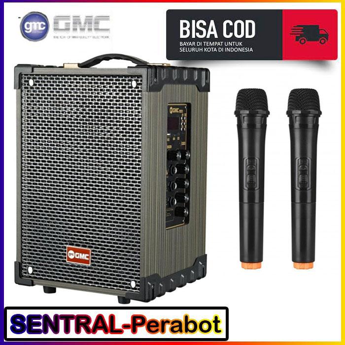 Jual GMC 899P Speaker Portable Bluetooth Karaoke Free Mic Werles 2 Buah ...