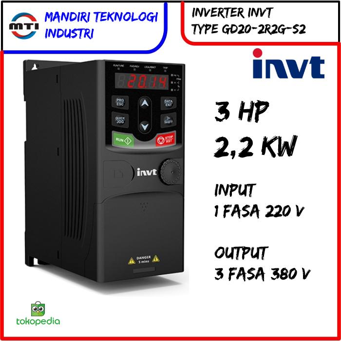 Jual Inverter 2 HP 2,2 kw 220-380 Inverter INVT AC Drive Variable Speed GD2 - Kota Pekanbaru ...
