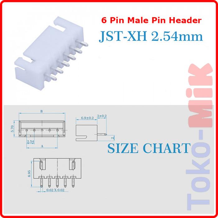 Jual JST XH2.54 XH 2.54 mm 2.54mm Pin Header Male 2P 3P 4P 5P 6P 7P 8P - 6Pin - Jakarta Barat ...