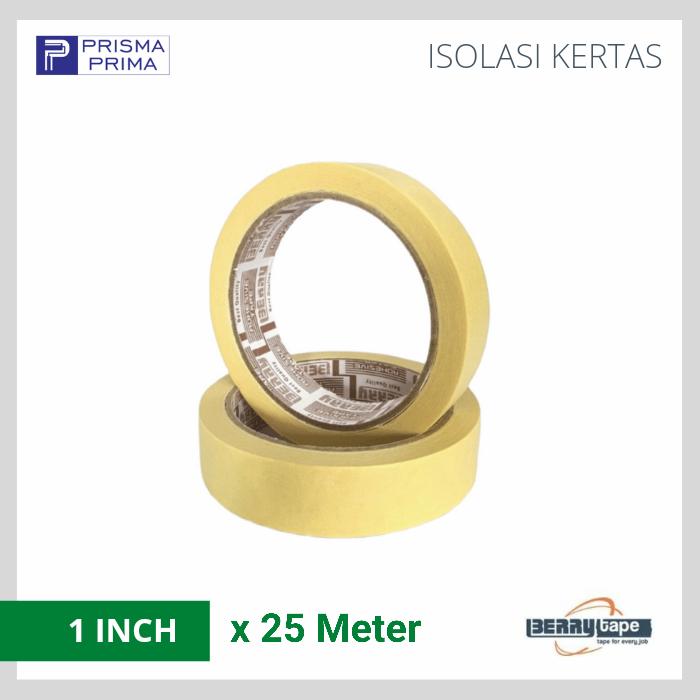 Jual Masking Tape Lakban Isolasi Kertas BERRY 1 Inch / 23mm x 25M ...