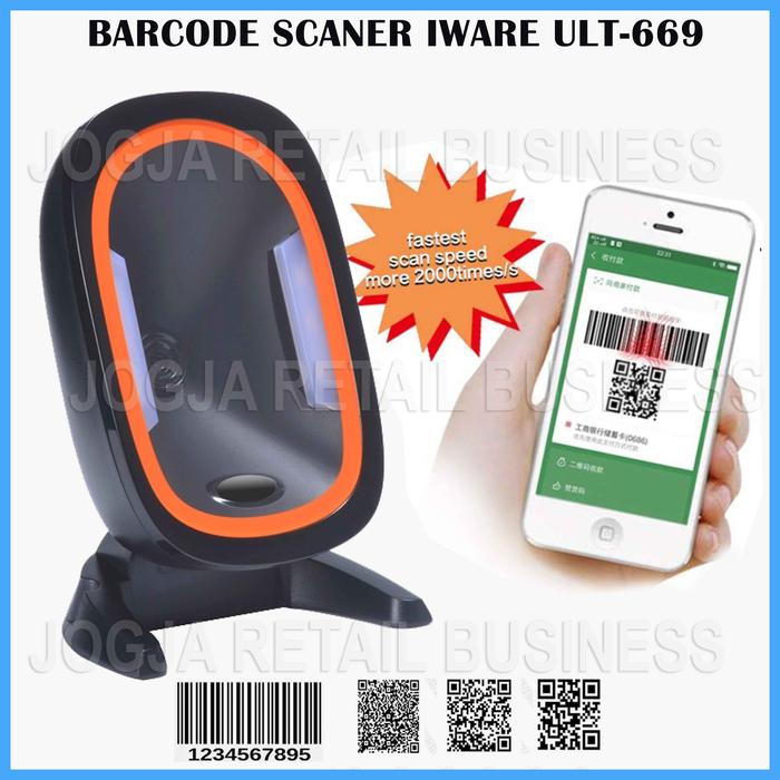Jual BARCODE SCANNER OMNI AREA IMAGER 2D-1D IWARE ULT-669 (QR CODE ...