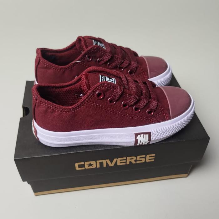Jual sepatu converse anak cewek/cowok low (size 12-35) - Merah, 29 ...