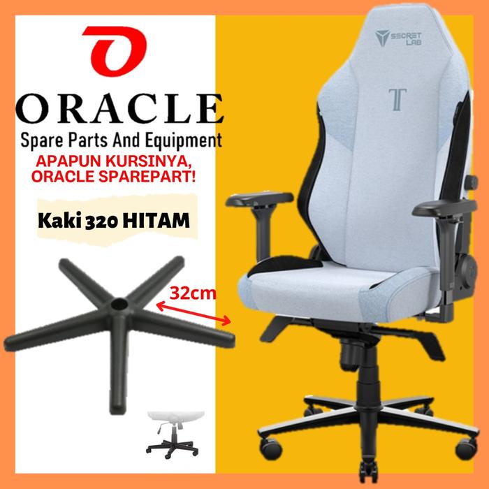 Jual DIJUAL Sparepart Kursi Gaming Kaki 320 HITAM + Roda Hitam ORACLE ...