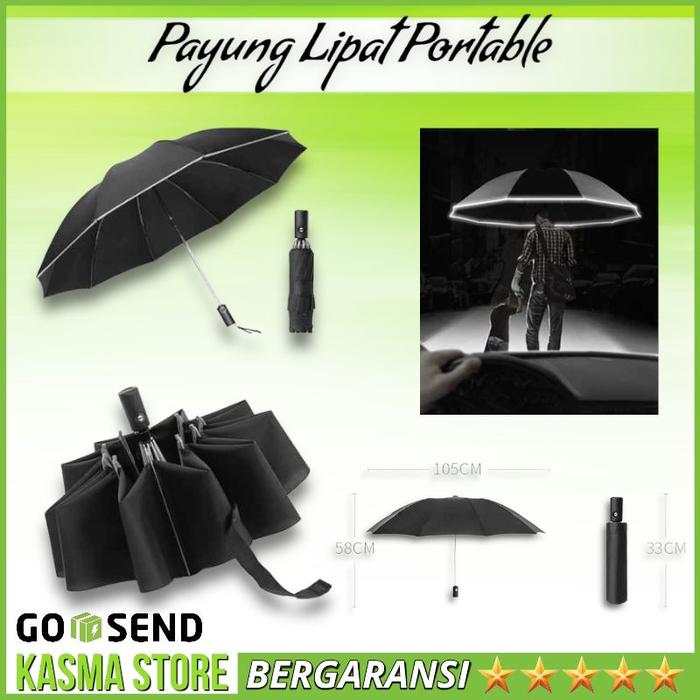 Promo Payung Lipat Mini Portable Ringan Payung Otomatis Wind Resistance ...