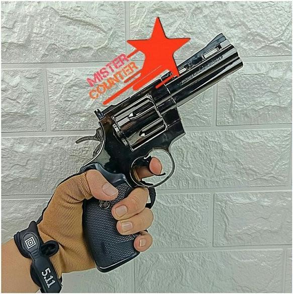 Jual KOREK KOREK API PISTOL MODEL REVOLVER PHYTON REPLIKA KOREK PISTOL ...