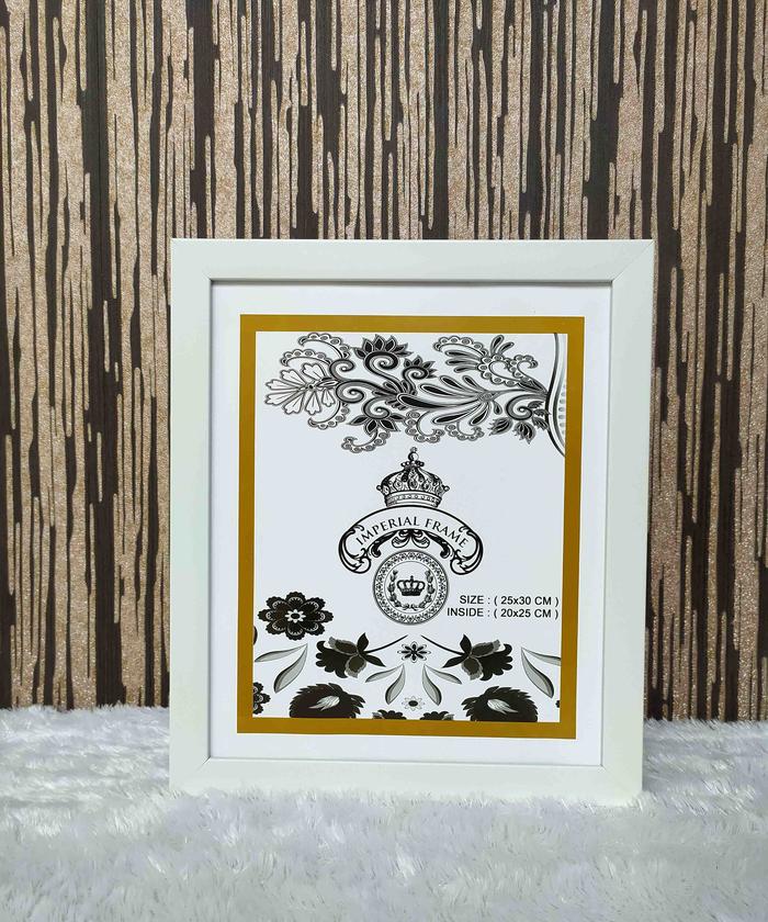 Jual Bingkai Figura Frame Foto 12R (25X30 CM) Minimalis Putih/Cokelat ...