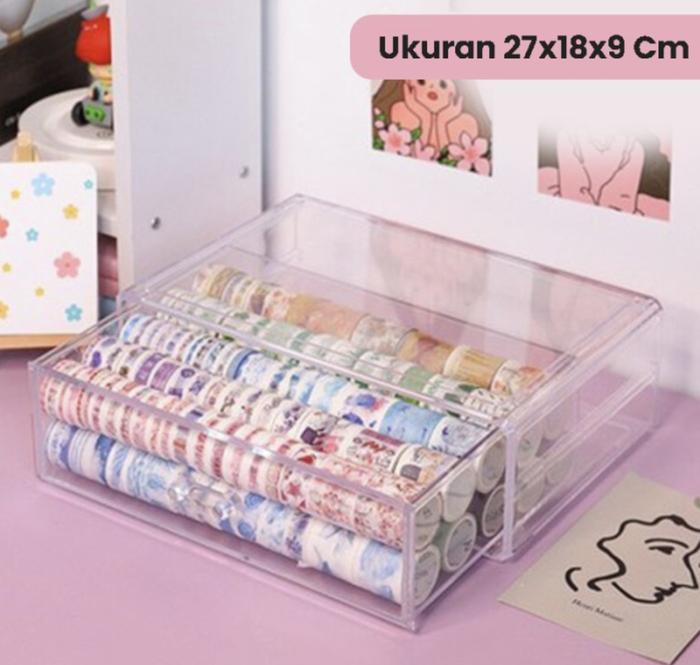 Jual Storage akrilik box drawer kotak stationary aksesoris laci ...