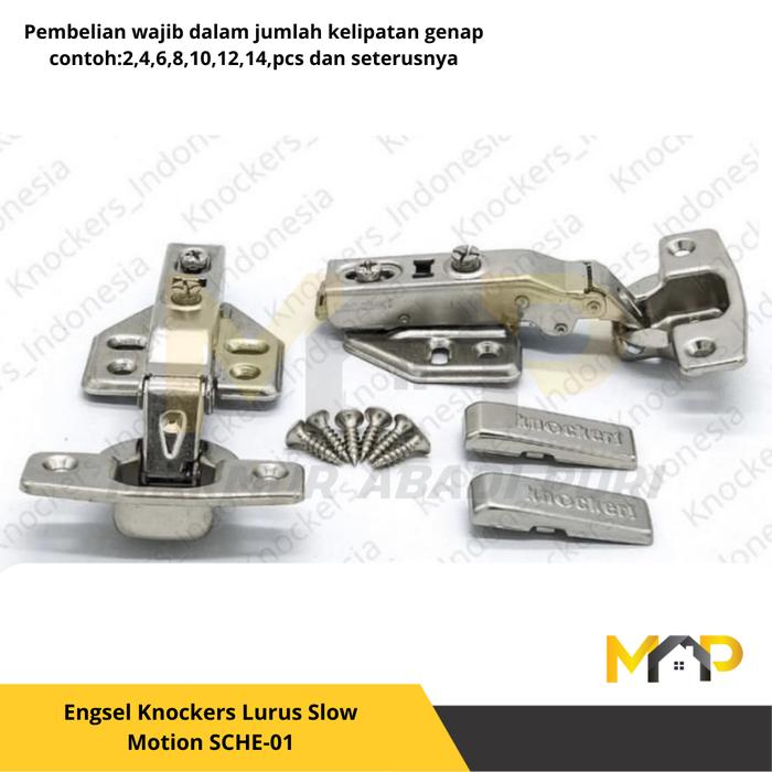 Jual Engsel Pintu Lemari - Engsel Slow Motion Lurus SCHE-01 Knockers ...