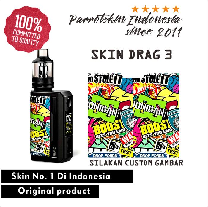 Jual Skin Drag 3 Custom gambar skin sticker untuk leather - Kota ...