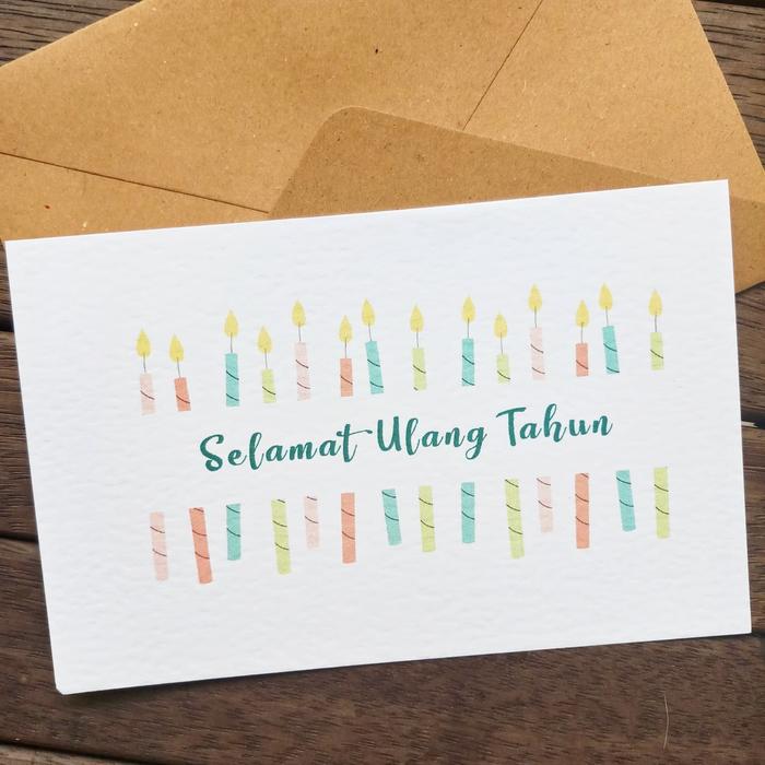 Jual Kartu Ucapan & Amplop Kraft Ultah Ulang Tahun Happy Birthday Card ...