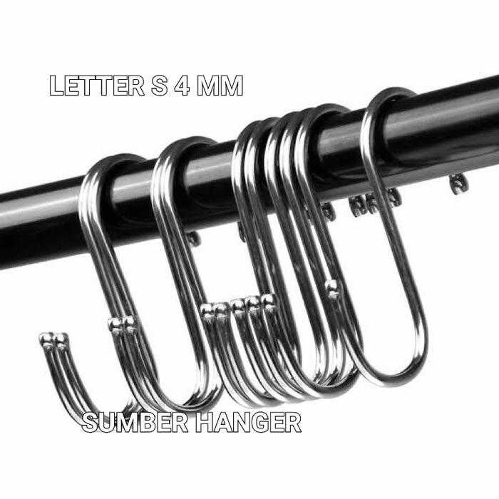 Jual Gantungan pengait sling hook letter S chrome 9 cm 4mm - Jakarta Pusat - sumber hanger ...