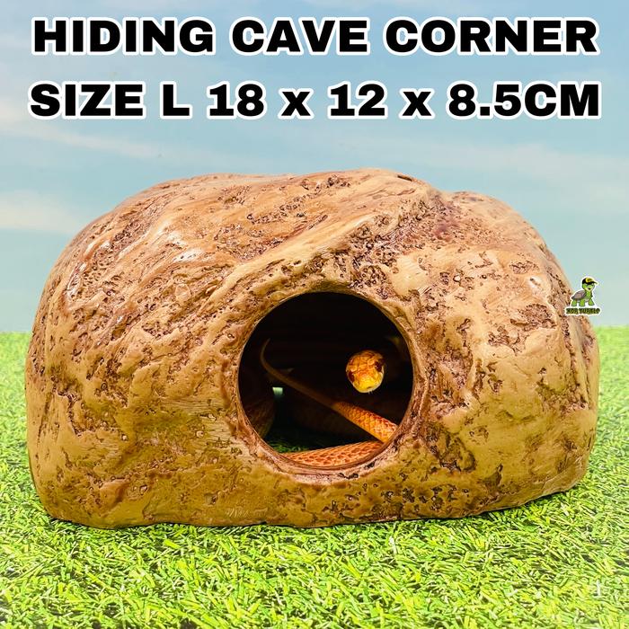 Jual HIDING CAVE CORNER SIZE L SERPENT RUMAH ULAR GECKO BEARDED DRAGON ...