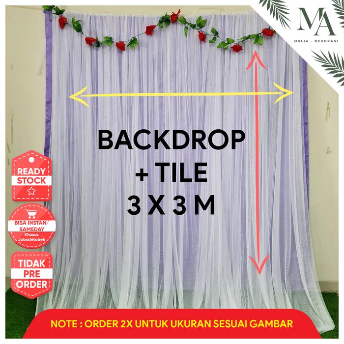 Jual Backdrop Kain Lamaran Decoration Background 3m Abutai Tile ...