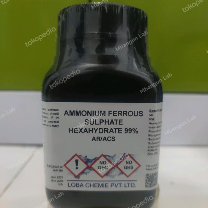Jual AMMONIUM FERROUS SULPHATE HEXAHYDRATE 99% AR/ACS - Kota Depok - Mbangunlab | Tokopedia