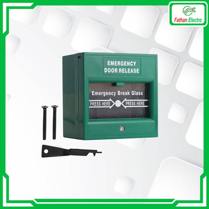 Jual Breakglass Access Control Emergency Break Glass Door Release Button Kota Bekasi