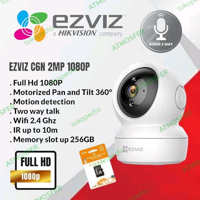 Jual EZVIZ C6N 2MP FULL HD SMART WIFI PAN AND TILT ORIGINAL TWO WAY ...