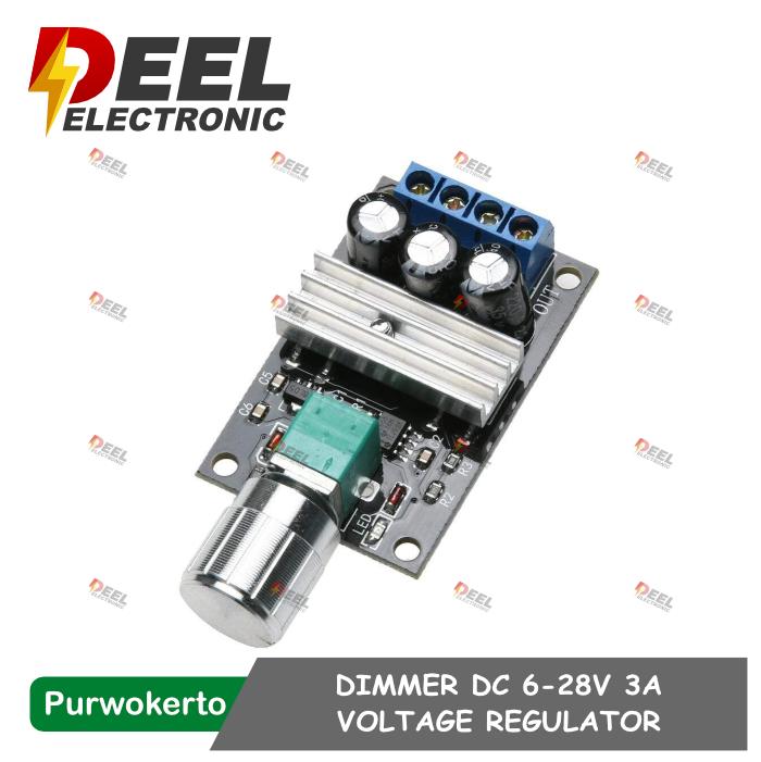 Jual DIMMER DC 6-28V 3A MOTOR SPEED CONTROLLER LED PWM VARIABLE ...