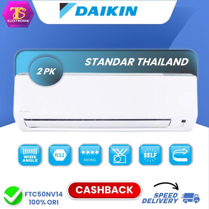 Jual AC DAIKIN FTC50NV14 SPLIT 2 PK THAILAND R32 STANDAR SUPER MINI WATT - Kota Bekasi ...