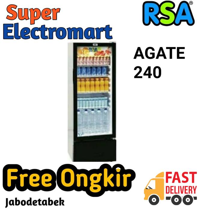 Jual SHOWCASE RSA AGATE 240 4 RAK DISPLAY COOLER LEMARI PENDINGIN LOW ...
