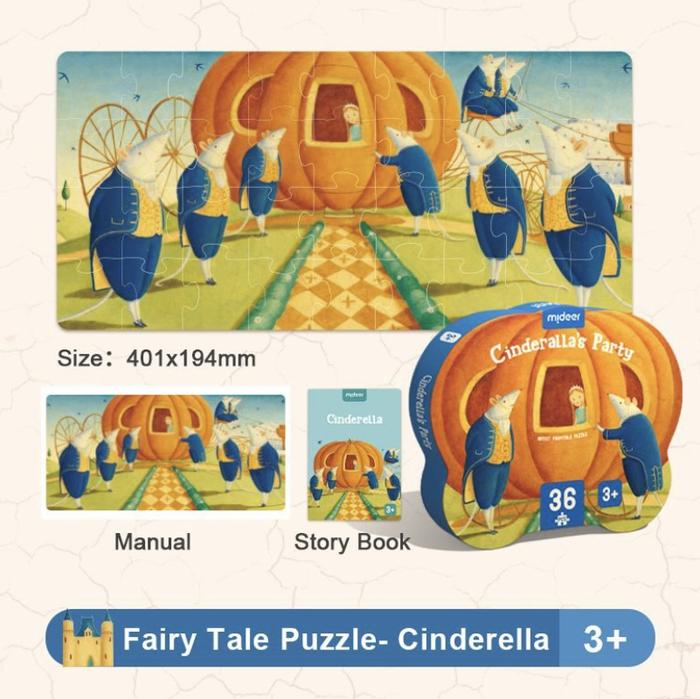 Jual Mideer Fairy Tale Puzzle Story Book - Cinderella Party - Jakarta ...