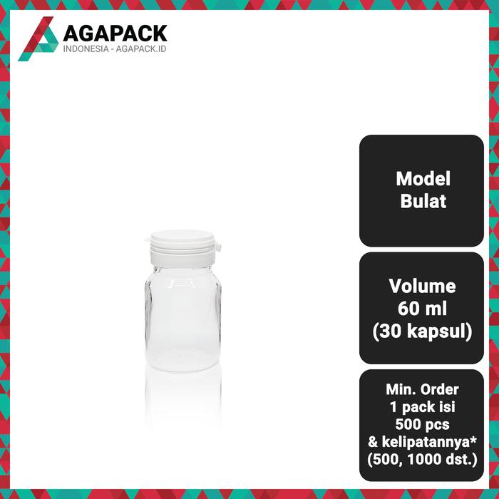 Jual JNE Botol Kapsul isi 30 Bulat Obat Herbal 60ml 60 70 80 ml Plastik - Kota Tangerang Selatan ...