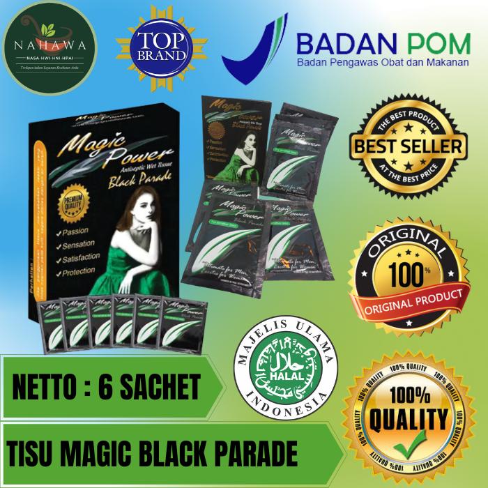 Jual Tissue Magic Power Black Parade isi 6 Sachet - Tisu Magic Pria ...