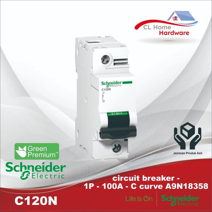 Jual MCB 1P 100A C120N 1 Phase 100 Ampere 10KA Schneider A9N18358 - Jakarta Barat - CL home ...