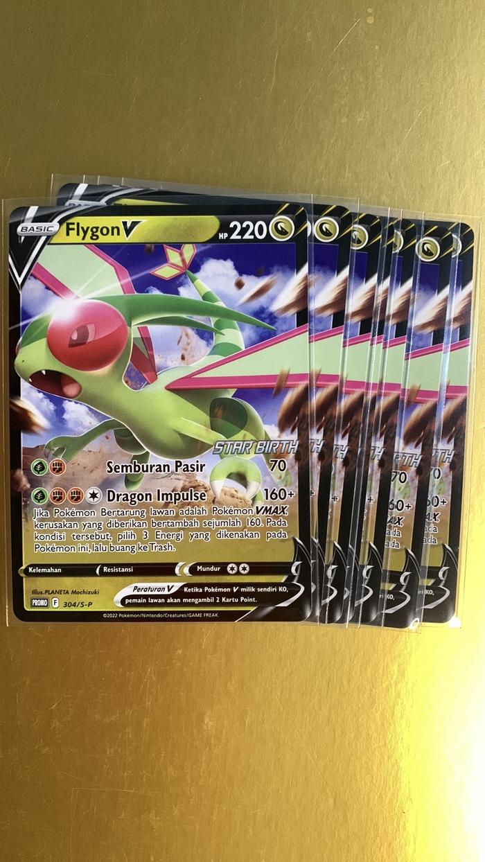 Jual Flygon V Starbirth stamp promo 1 kartu tcg card INDO pokemon kartu ...
