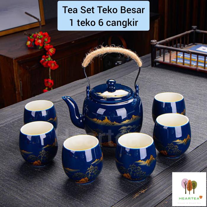 Promo Chinese Tea Pot Set Premium Quality (China Tea Set 1 Teko 6 glass) - PEGUNUNGAN - Jakarta ...