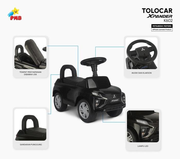Jual Mainan Mobil Anak Dorong Duduk 2-5 Tahun ToloCar Expander K602 B C ...
