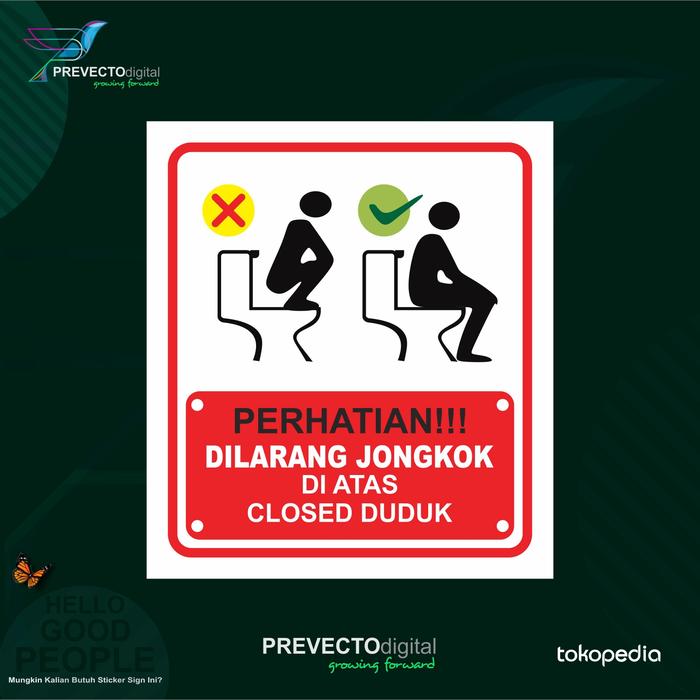 Jual Sticker Sign Dilarang Jongkok Di Atas Closed Duduk - Jakarta Barat ...