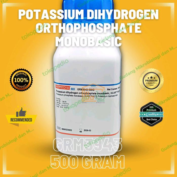 Jual Potassium dihydrogen orthophosphate monobasic AR | KH2PO4, 500 ...