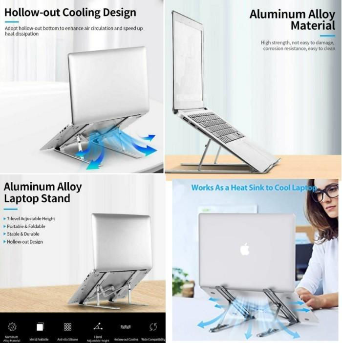 Promo Stand Holder Portable Foldable Notebook Bracket Laptop Berdiri ...