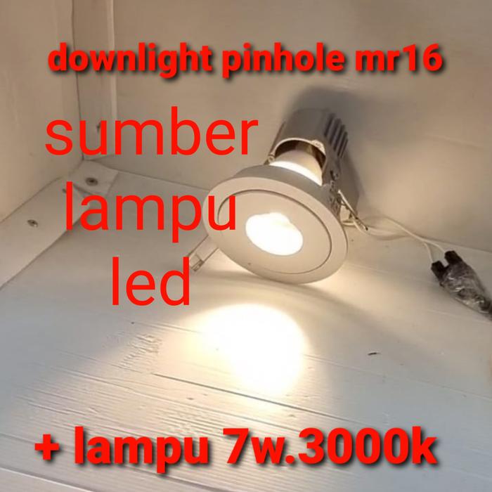 Jual downlight pinhole mr16 led 3000k 7w 7watt / spot light mr16 led 7 ...