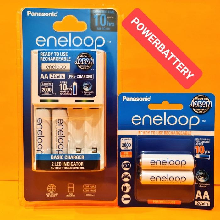 Jual Panasonic Eneloop Basic Charger isi (4 PIECES) AA 2000 mAh - 2PCS ...
