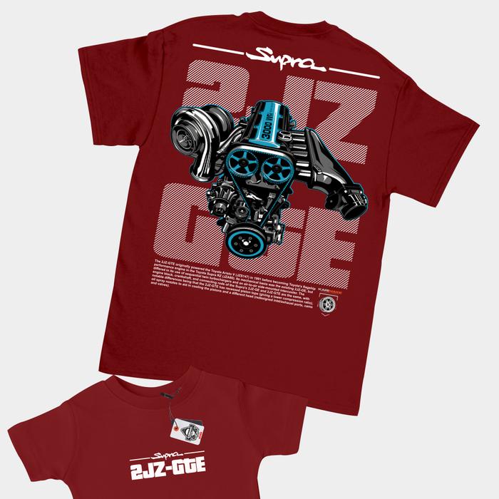 Jual Kaos Baju Anak TOYOTA SUPRA MK4 2JZ-GTE MACHINE - V2 MARUN, L ...