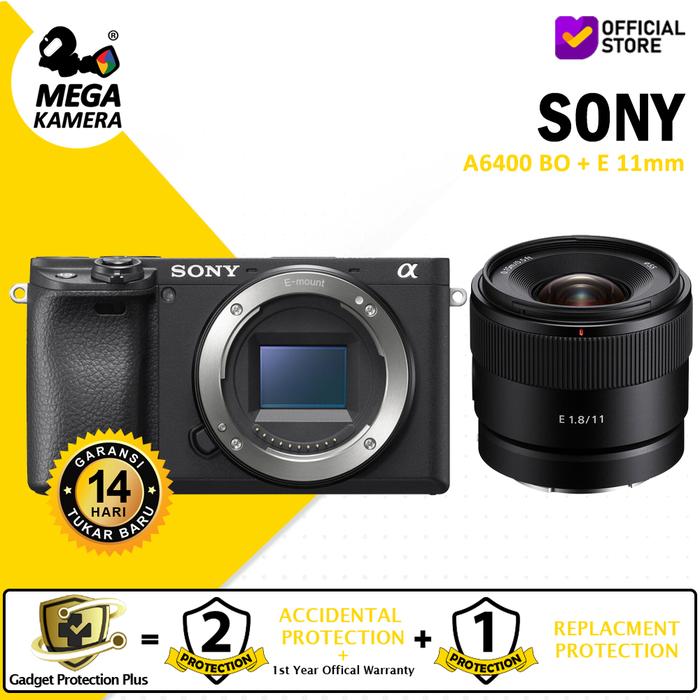 Promo Sony Alpha a6400 / 6400 BO + Lensa E 11mm F1.8 Mirrorless Camera ...