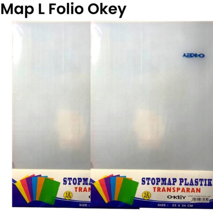 Jual Map L Plastik Folio / Clear Sleeves Bening Transparan OKEY - Kota Surabaya - Berkat Art ...