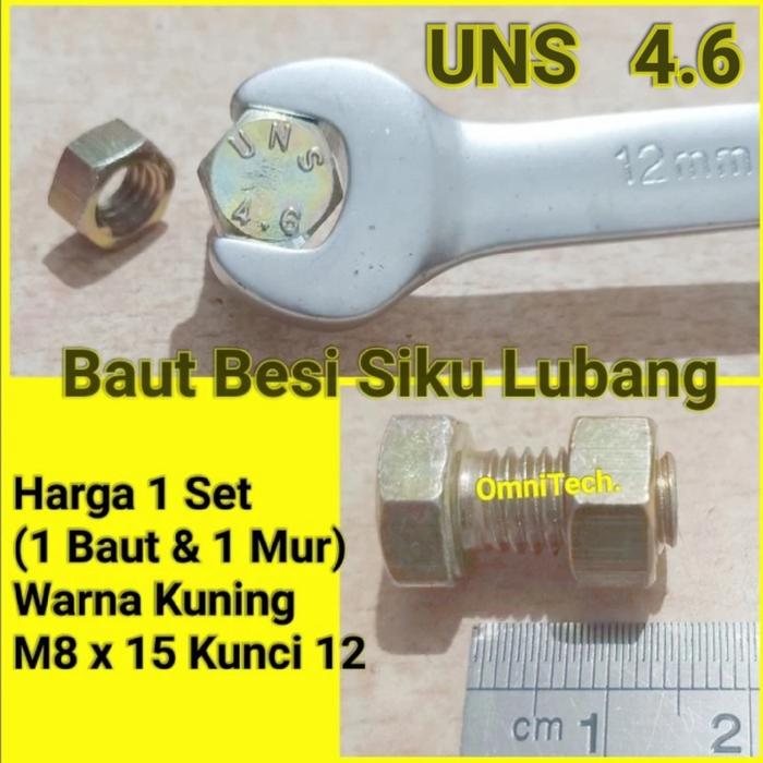 Jual Baut Besi Siku Rak Lubang 8x15 BMK M8 x 15 mm 8 x 15 Kunci 12 M8x15 - Kab. Tangerang ...