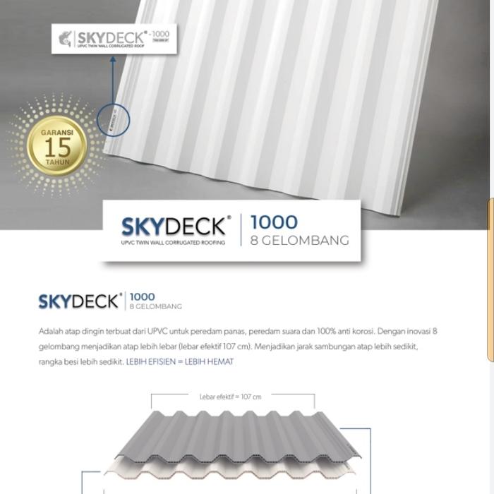 Jual Atap upvc skydeck lebar efektif 1 m - Jakarta Barat - Metal.Jaya ...