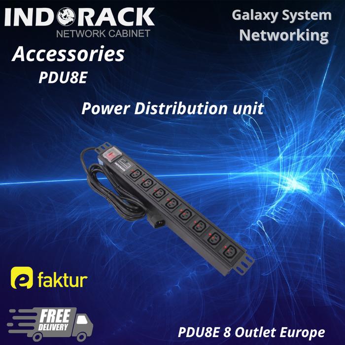 Jual Stop Kontak Colokan Power Distribution Unit PDU8E Europe 8 Outlet ...