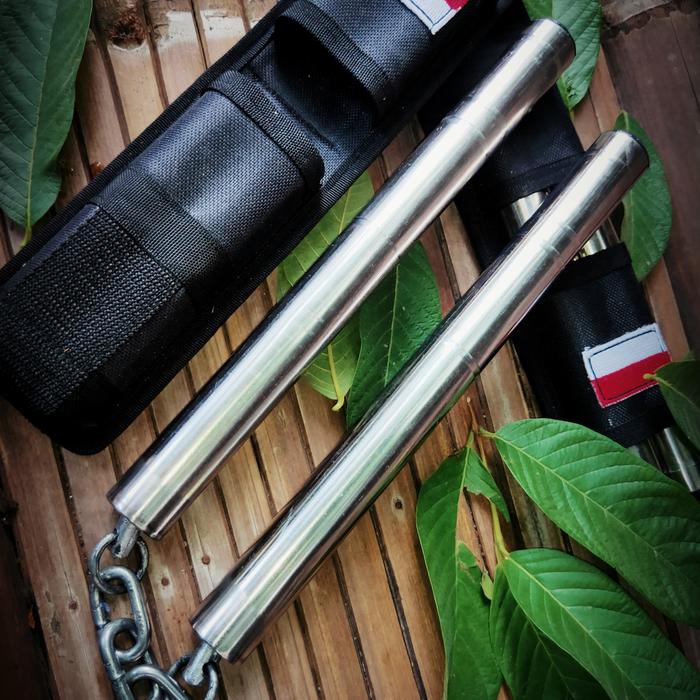 Jual double stick nuchaku besi TNI doble stik ruyung tongkat baton ...