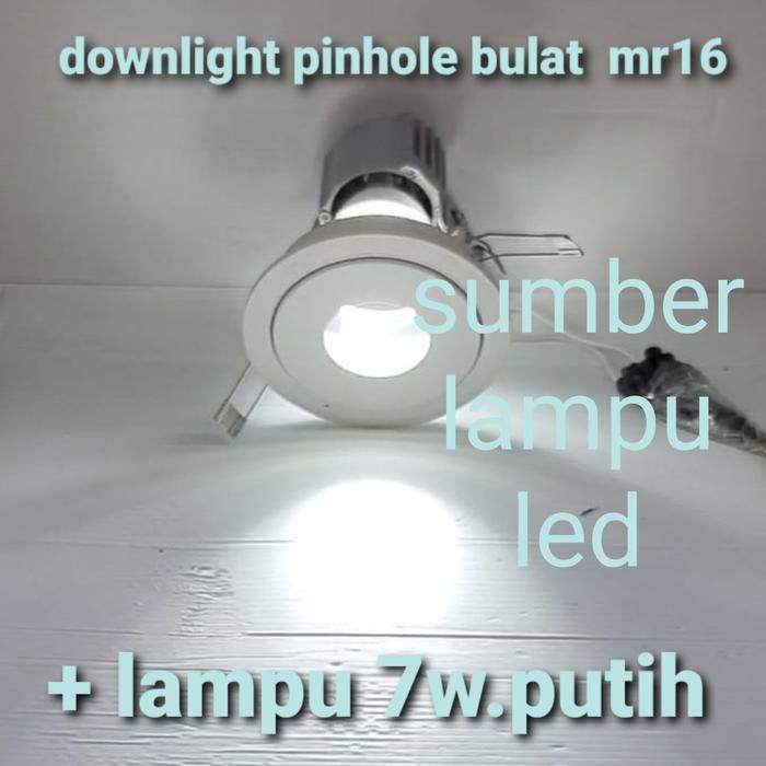 Jual downlight pinhole mr16 led 3000k 7w 7watt / spot light mr16 led 7 ...